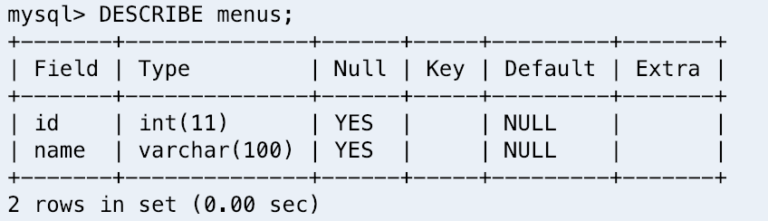 MySQLでテーブル構造を確認する（‎describe や desc の使い方） | 初心者向け完全無料プログラミング入門