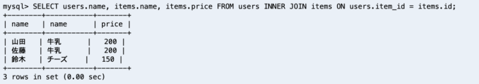 【mysql】テーブルを内部結合する（inner Join の使い方） 初心者向け完全無料プログラミング入門 